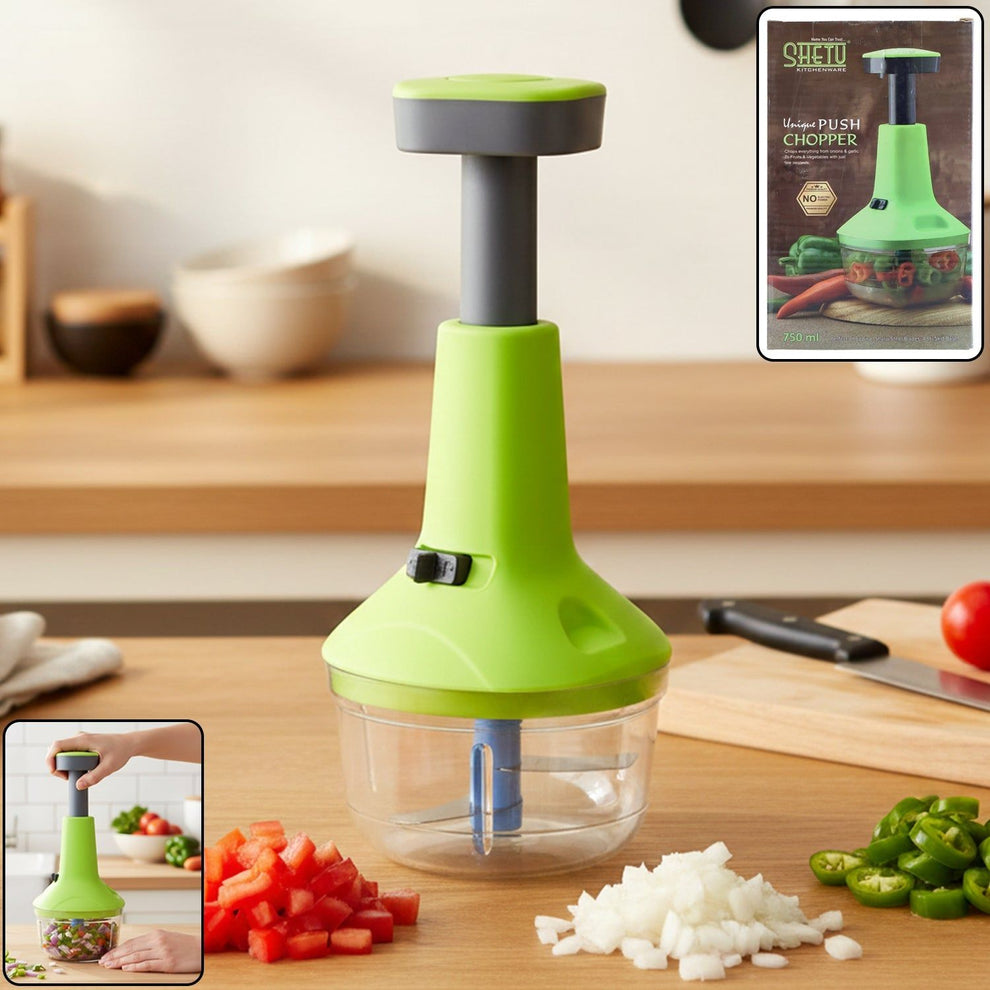 Push-Down Vegetable & Fruit Chopper (B-Grade / 750 ML) – Clubfactory